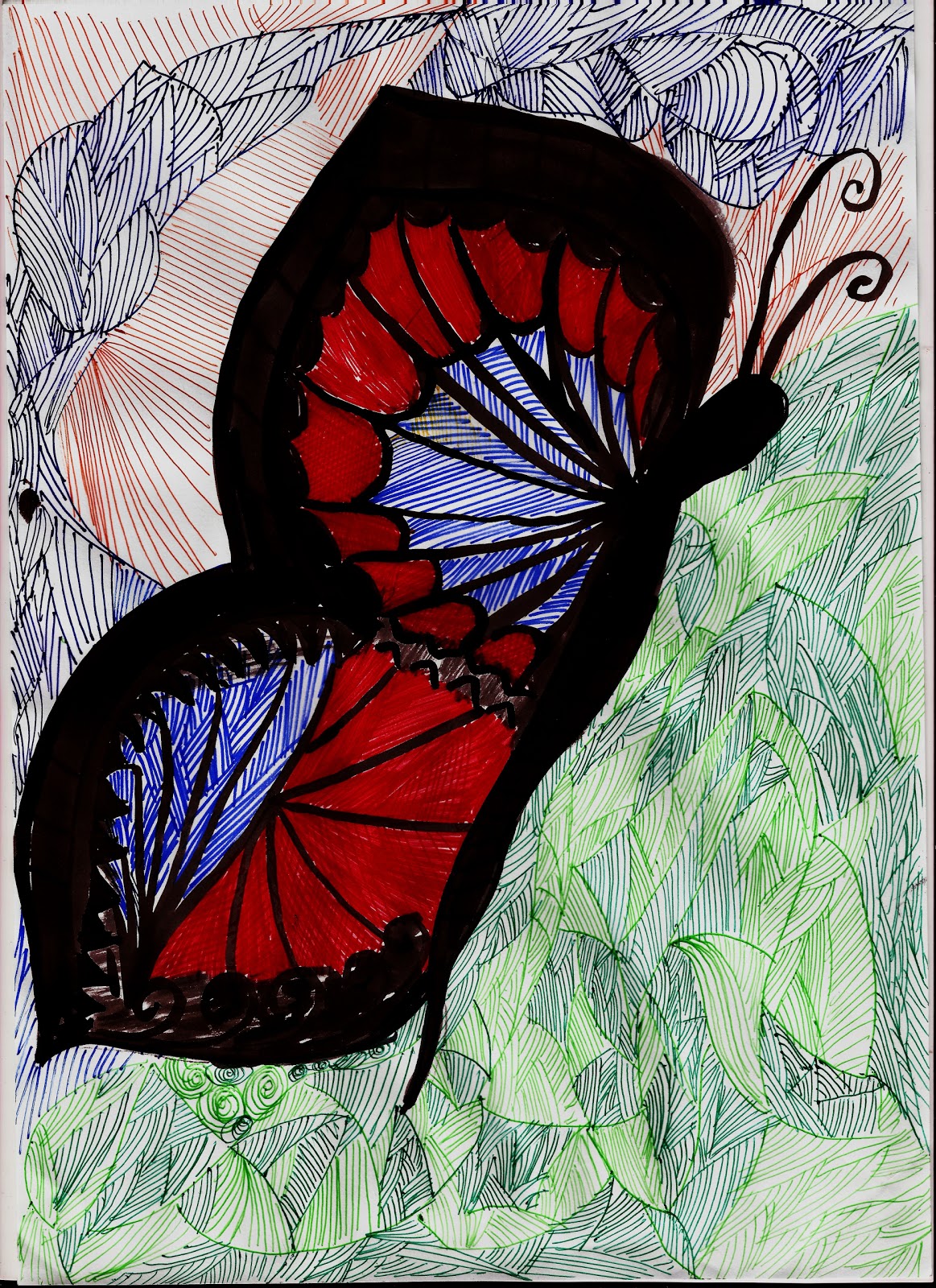 A Scribbler's Sanctuary: Butterfly doodle