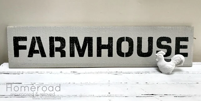 Stenciling a Large Farmhouse Sign