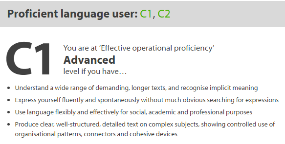 MAKING THE LEAP TO THE C1 LEVEL