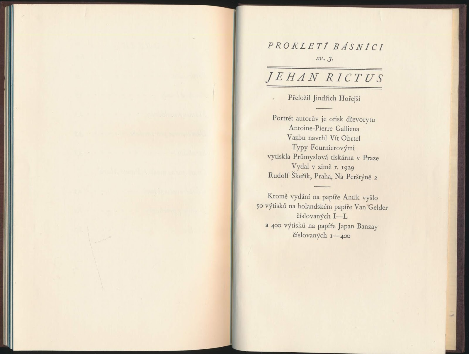 antikvariát STARÉ DOBRÉ: JEHAN RICTUS