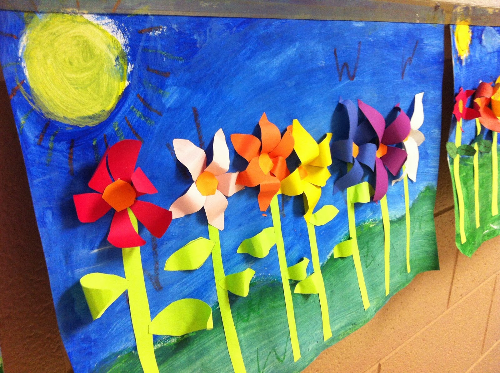 ChumleyScobey Art Room: Pop-up Flower Gardens with 2nd Grade