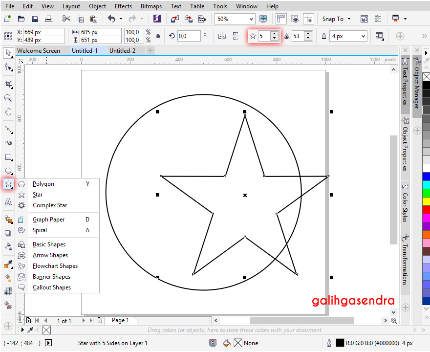 CorelDRAW Tutorial - Align Star (Odd Points of Star or Polygon) to ...