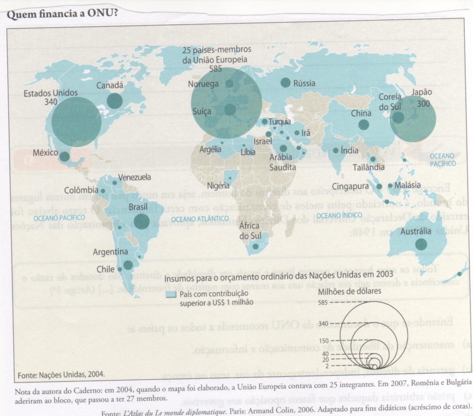 Professor Wladimir - Geografia: COMPARAÇÕES de MAPAS sobre a ONU