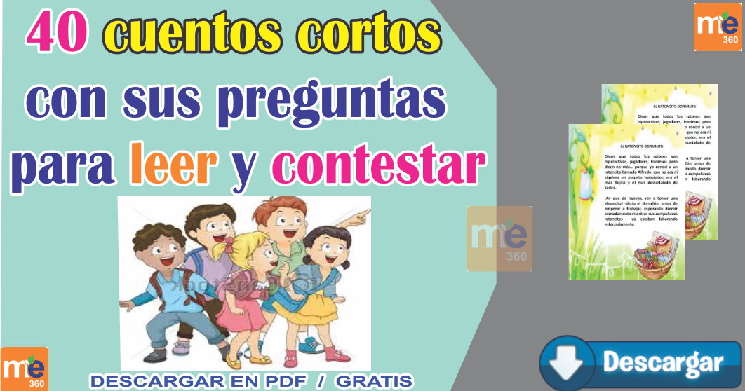 60 CUENTOS Cortos con Preguntas para LEER y CONTESTAR Listas en PDF
