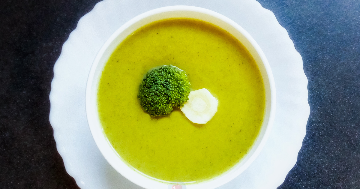 Potage au brocoli et au panais