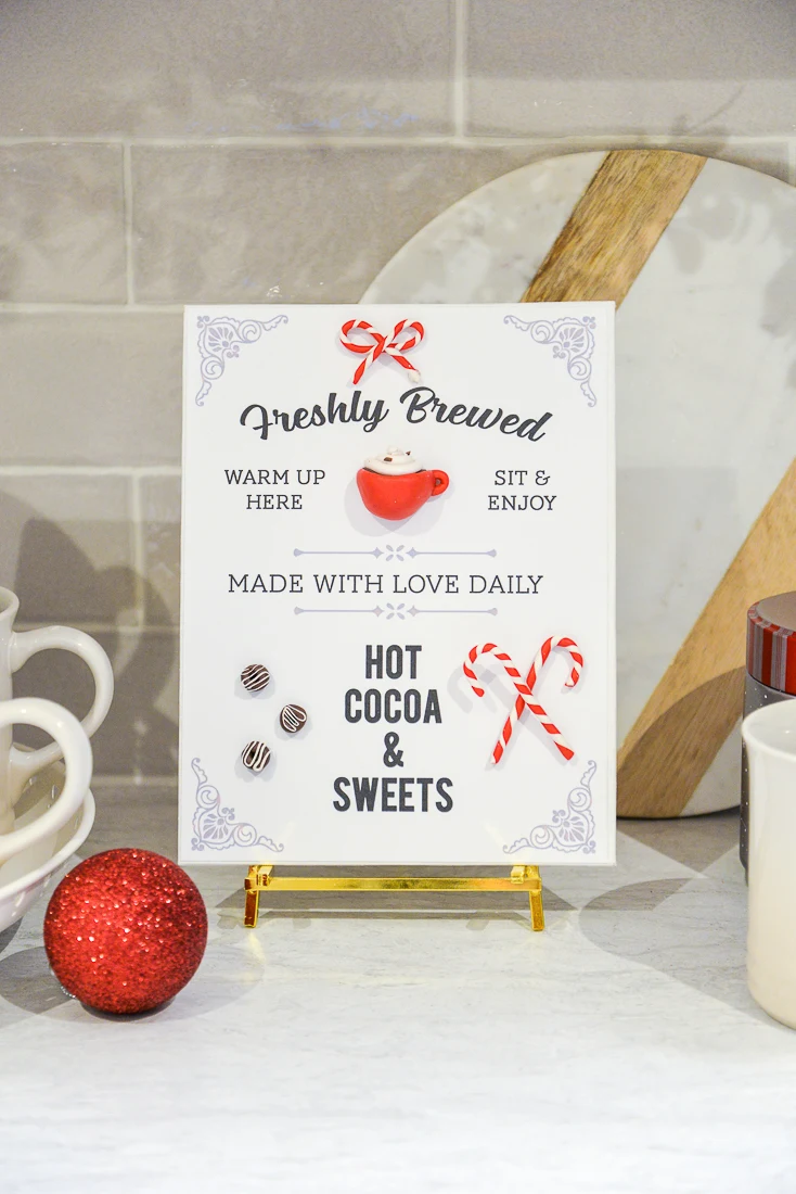 3D Hot Cocoa Sign and Printable - Rambling Renovators