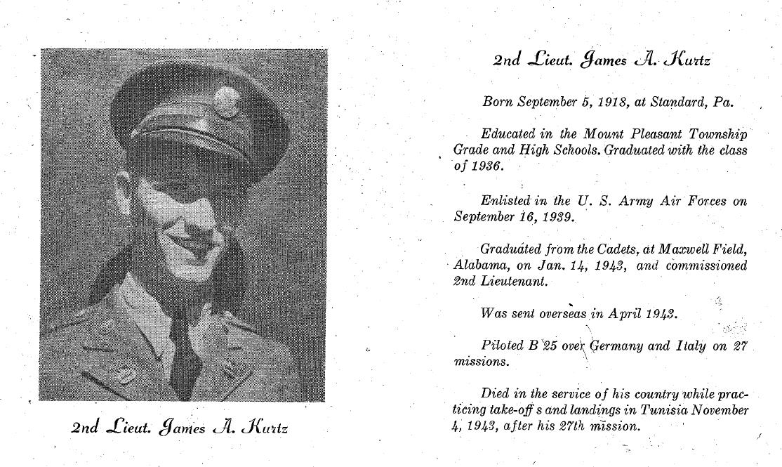 Family Pilgrimage: Funeral Card Friday - James Kurtz (WWII Casualty)