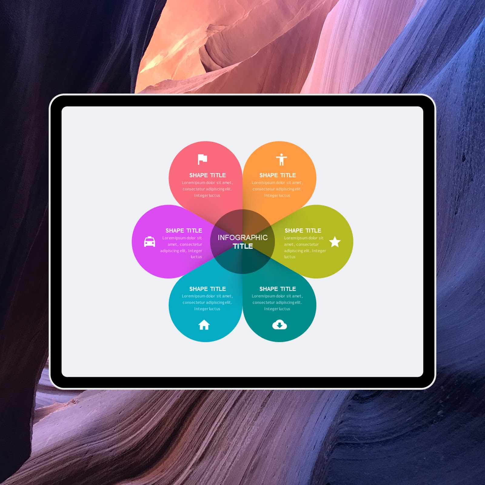 Round Hexagon Corner PowerPoint Templates - PowerPoint Free
