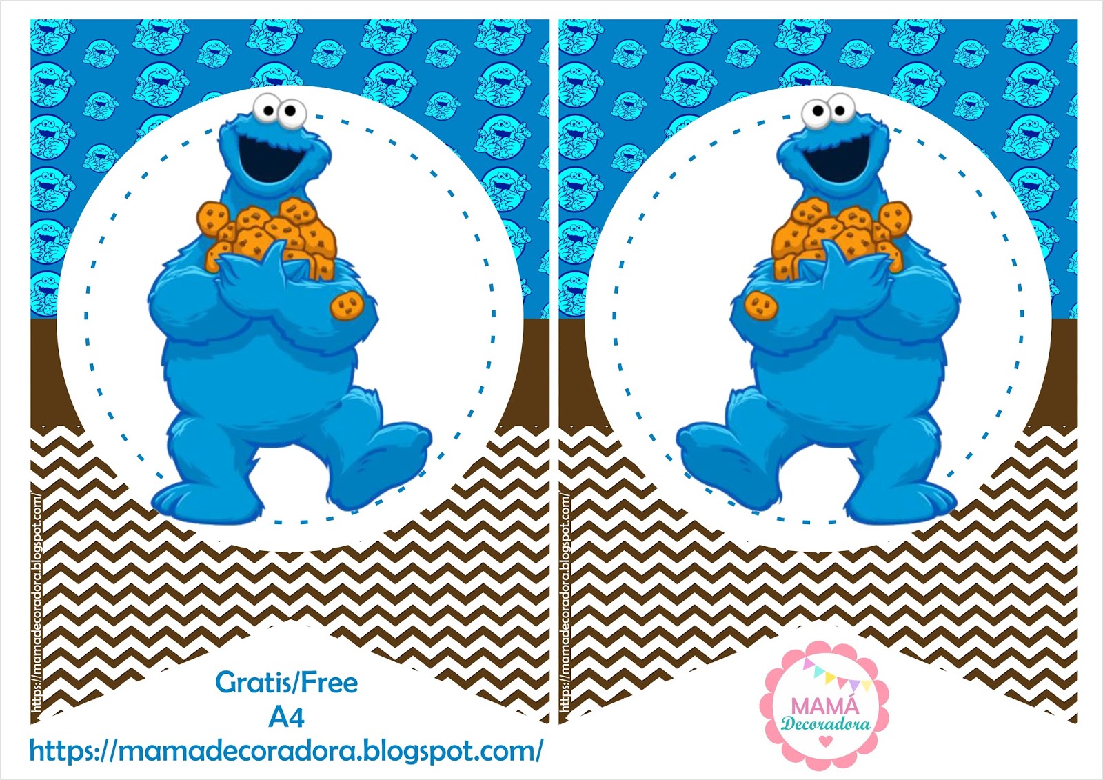 Mamá Decoradora: Kit imprimible Monstruo Come Galletas