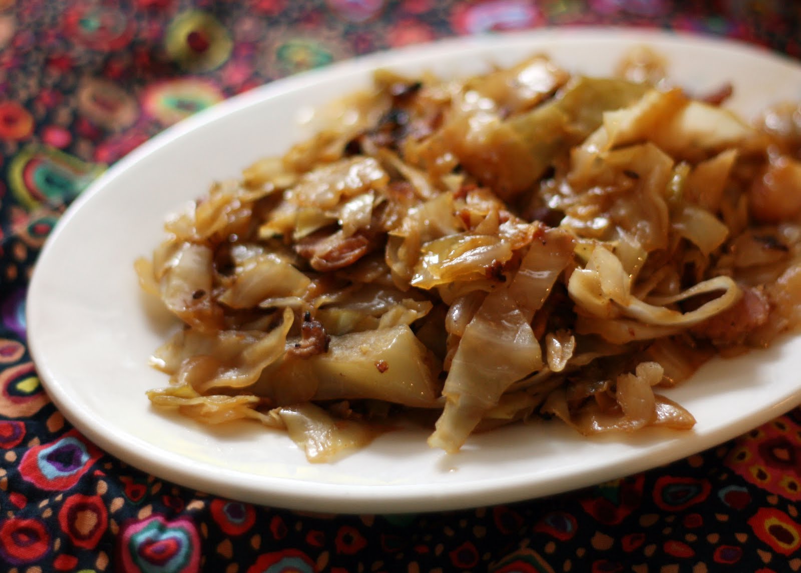 Sweet and Sour Braised Cabbage with Bacon | Coconut & Lime