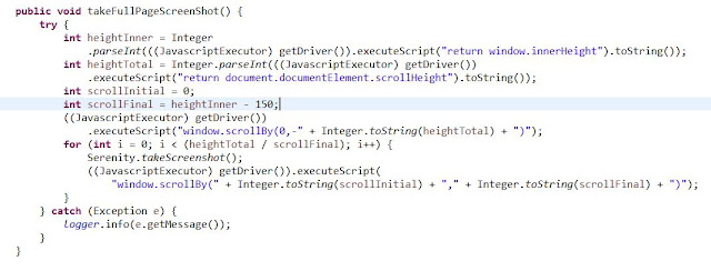 Automation Snippets/: How to take full page screenshot in serenity bdd ...