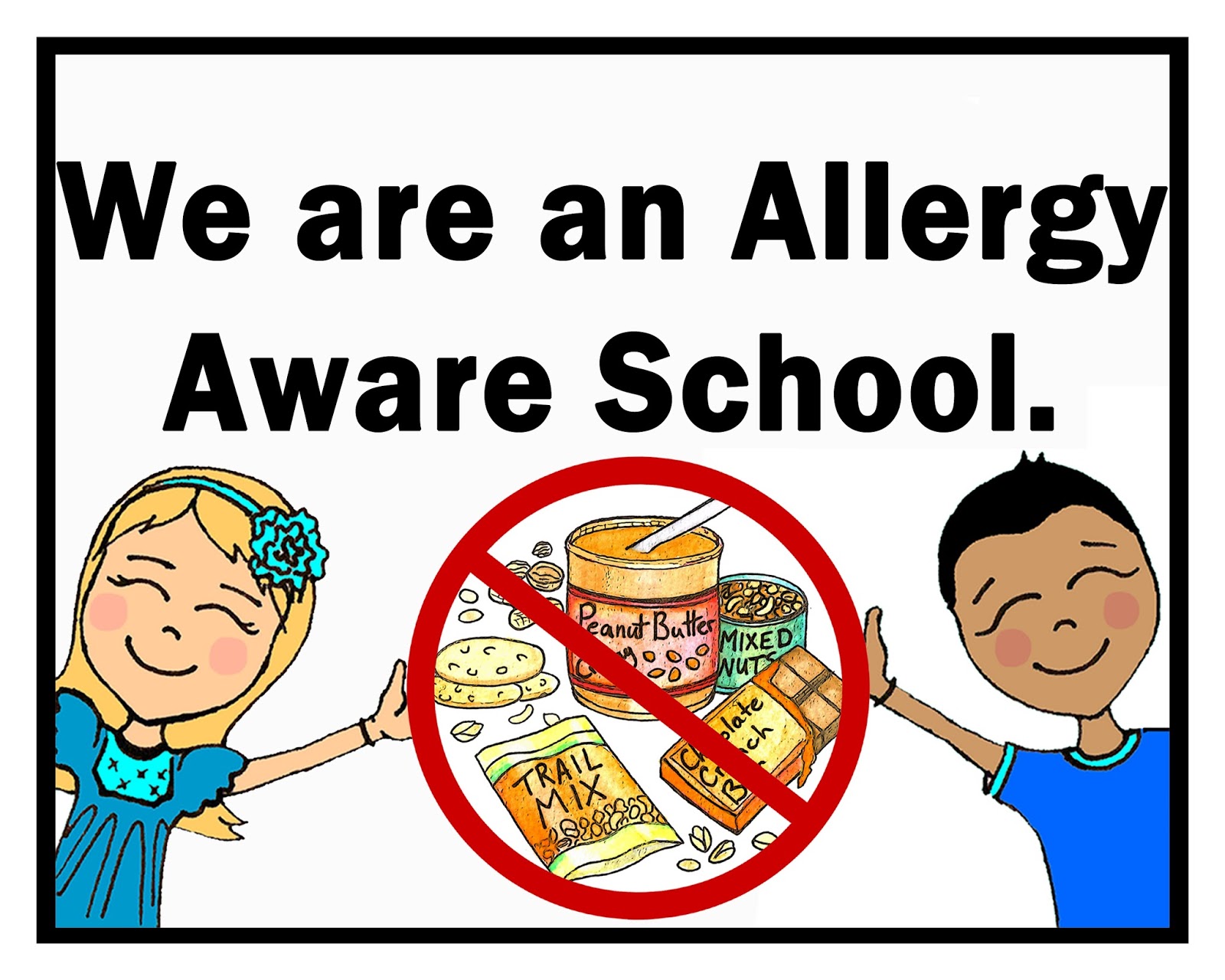 Thriving With Allergies: Peanut, tree-nut free classroom poster, Food ...