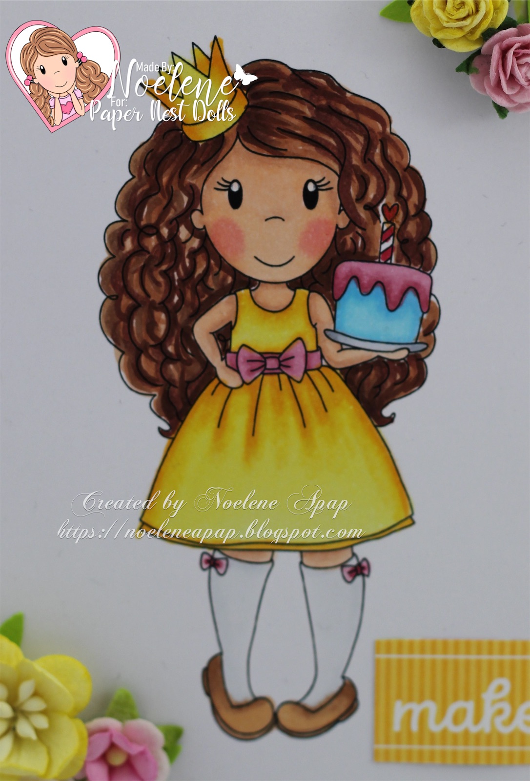 Paper Nest Dolls: Birthday Princess Ellie by Noelene