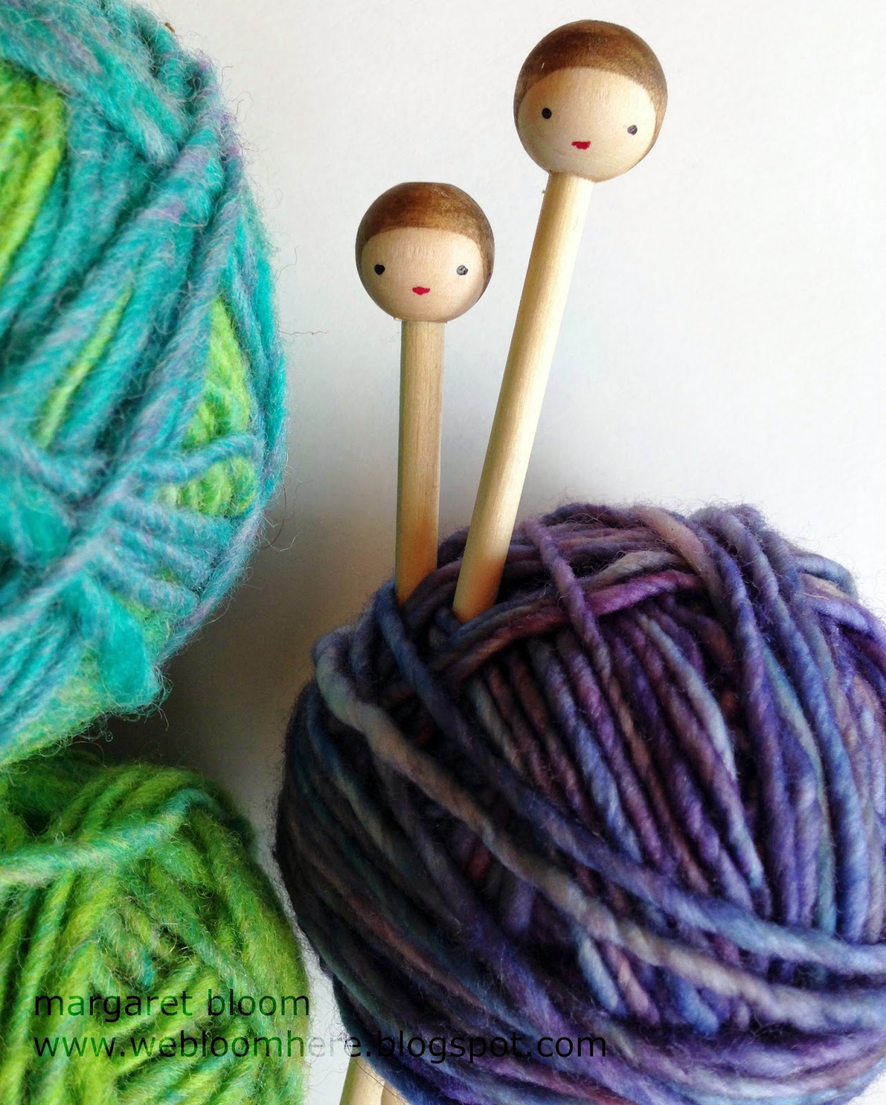 we bloom here: hair-sticks & knitting needles :: tutorial