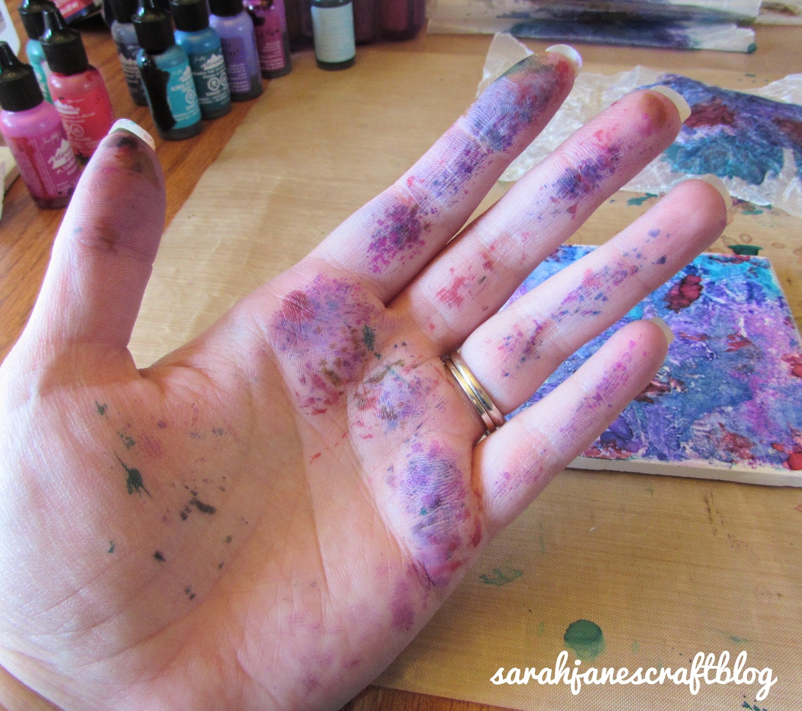 Applying Alcohol Ink With Wax Paper applying-alcohol-ink-with-wax-paper