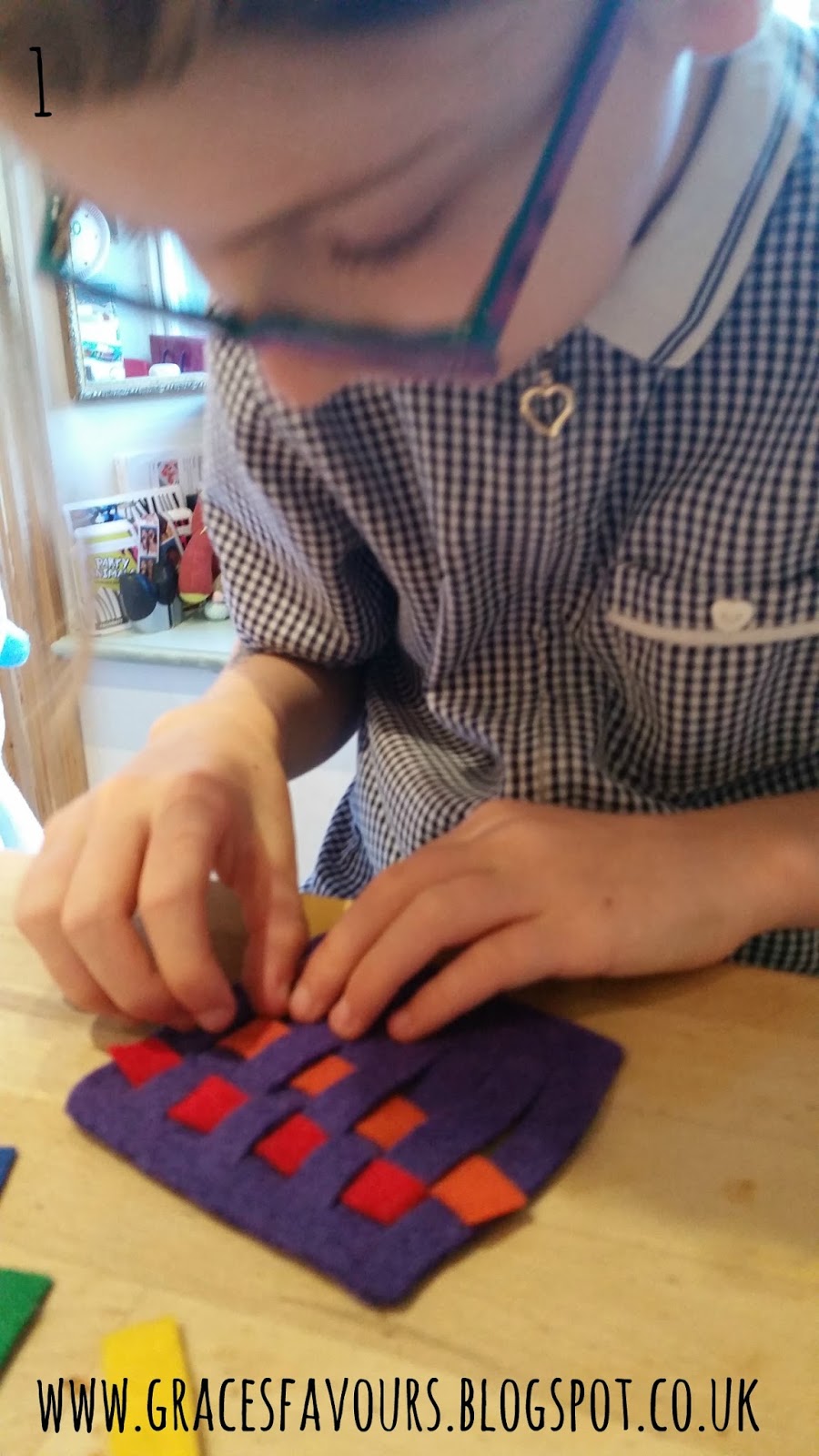 Grace's Favours - Craft Adventures: How To: Felt Weaving - Rainbow ...