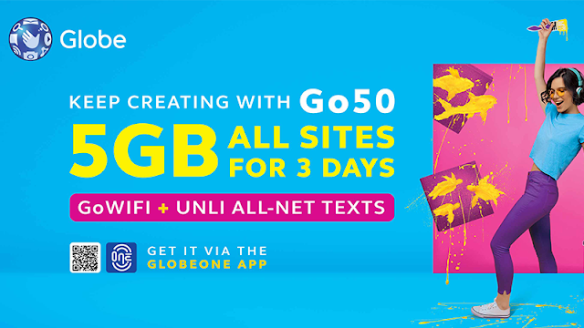 Globe Go Promos: data promos from GlobeOne (Go50, Go90, Go120, Go140 ...
