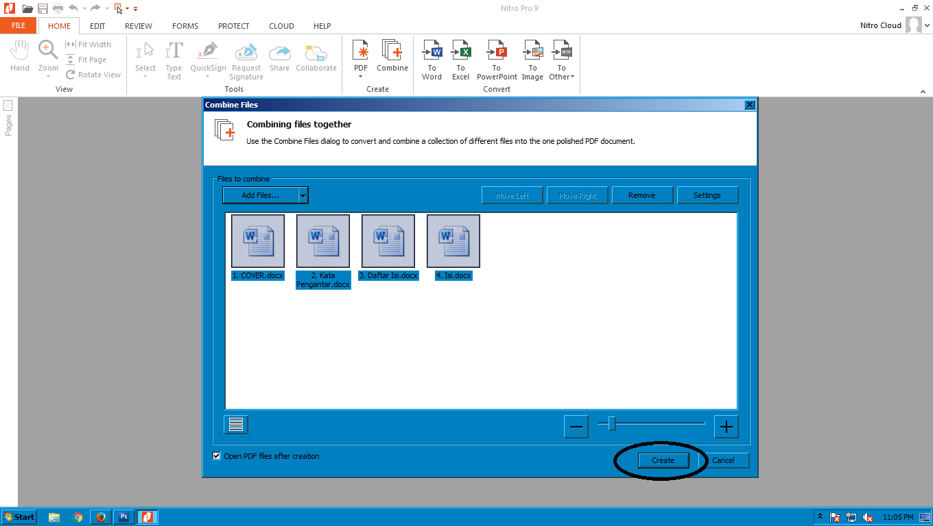 Cara Menggabungkan Banyak File PDF Dengan Program Nitro Pro 7 ...