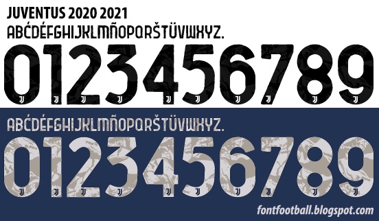 FONT FOOTBALL: Font Vector Juventus 2020 2021 kit