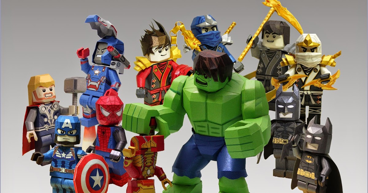 YOBEE'S LEGO MINI-FIGURE PAPER CRAFT: Lego Paper Craft Download Line-Up ...