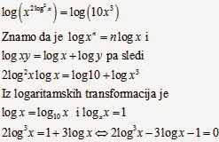 Matematika za poneti: Logaritamska i kubna jednačna u jednom zadatku