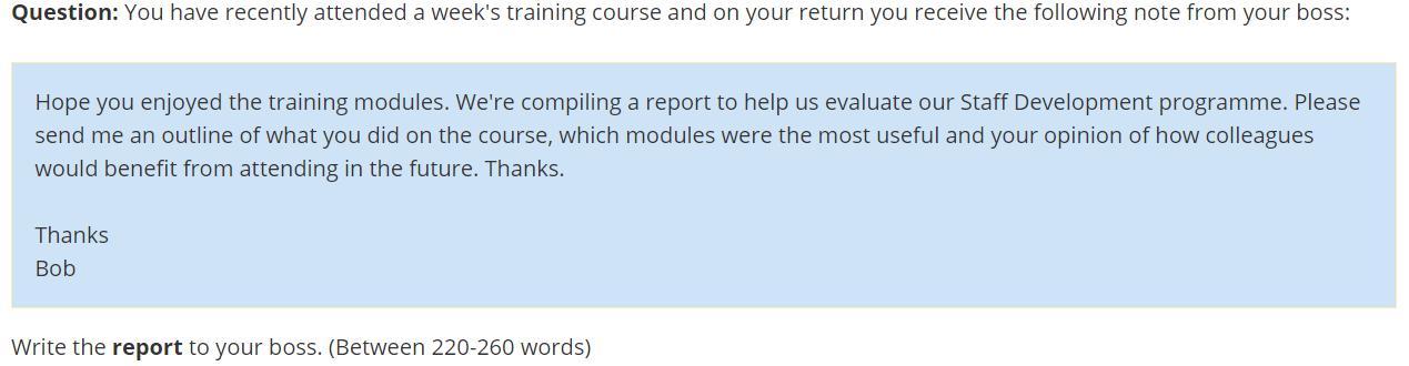 CPE sample writings: CAE 2017 Report Sample and Feedback