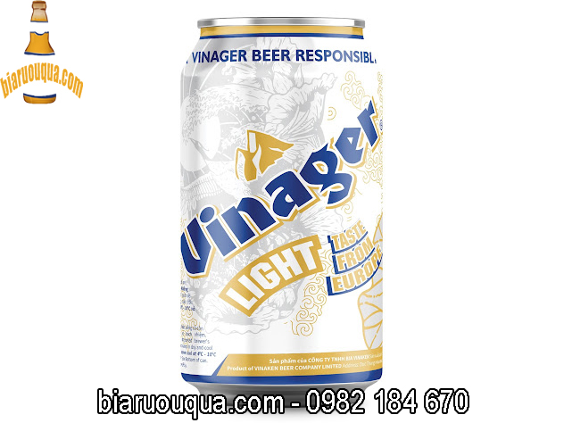 Bia tươi Vinager Light 3.5% thùng 24 lon 330ml