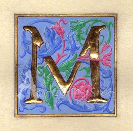 artemisiarestauro: Illuminated letter M acanto
