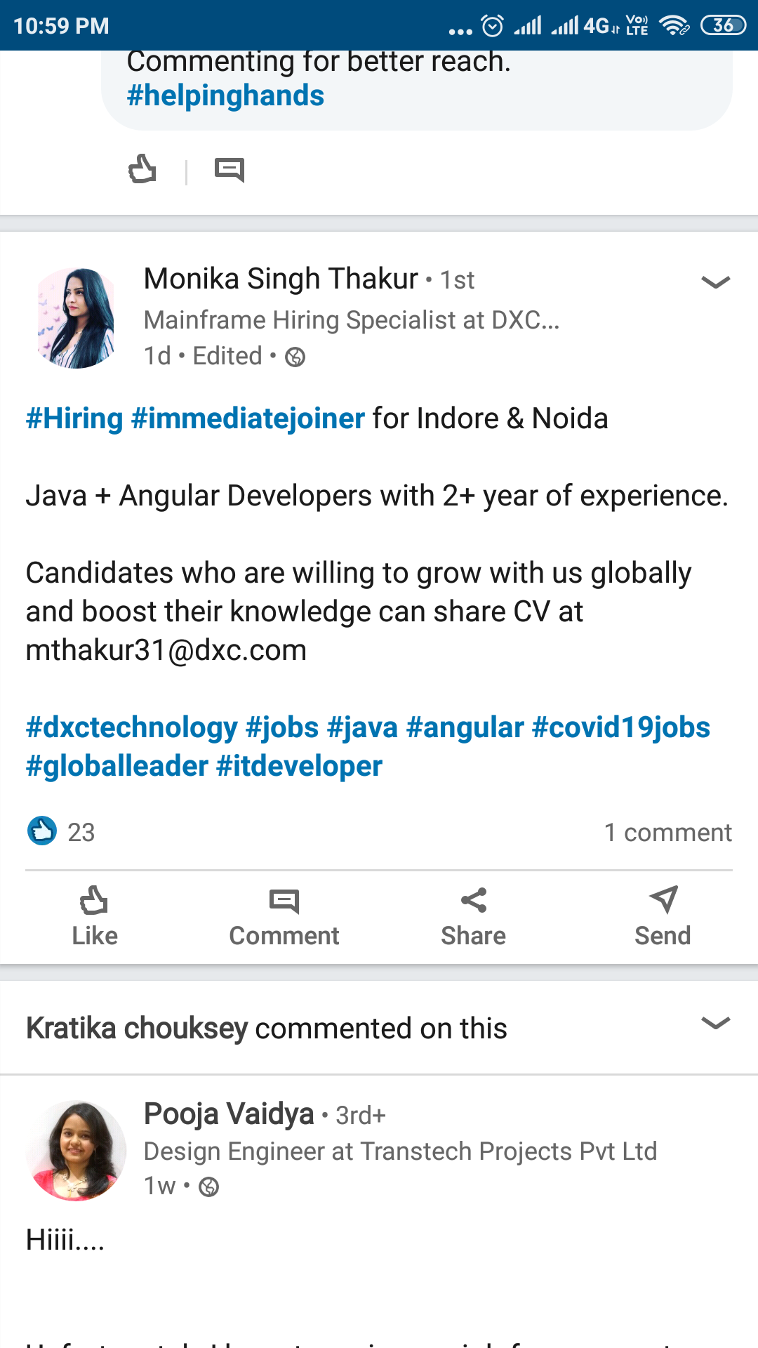 Recent Job vacancy for Java Developer,Python Developer,PHP Developer,QA,Designer