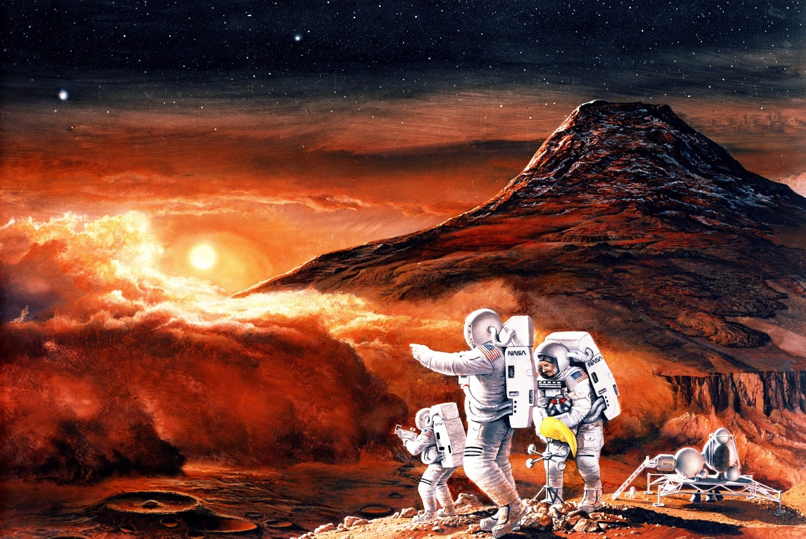 Astronauts Exploring Mars By Ren Wicks Human Mars astronauts-exploring-mars-by-ren-wicks-human-mars