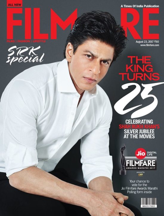 Shahrukh Khan On The Cover of Filmfare Magazine August 2017