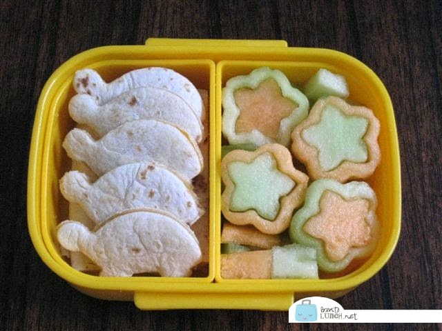 Preschool Snack Bento #5 - Turtles & Inside Out Flowers