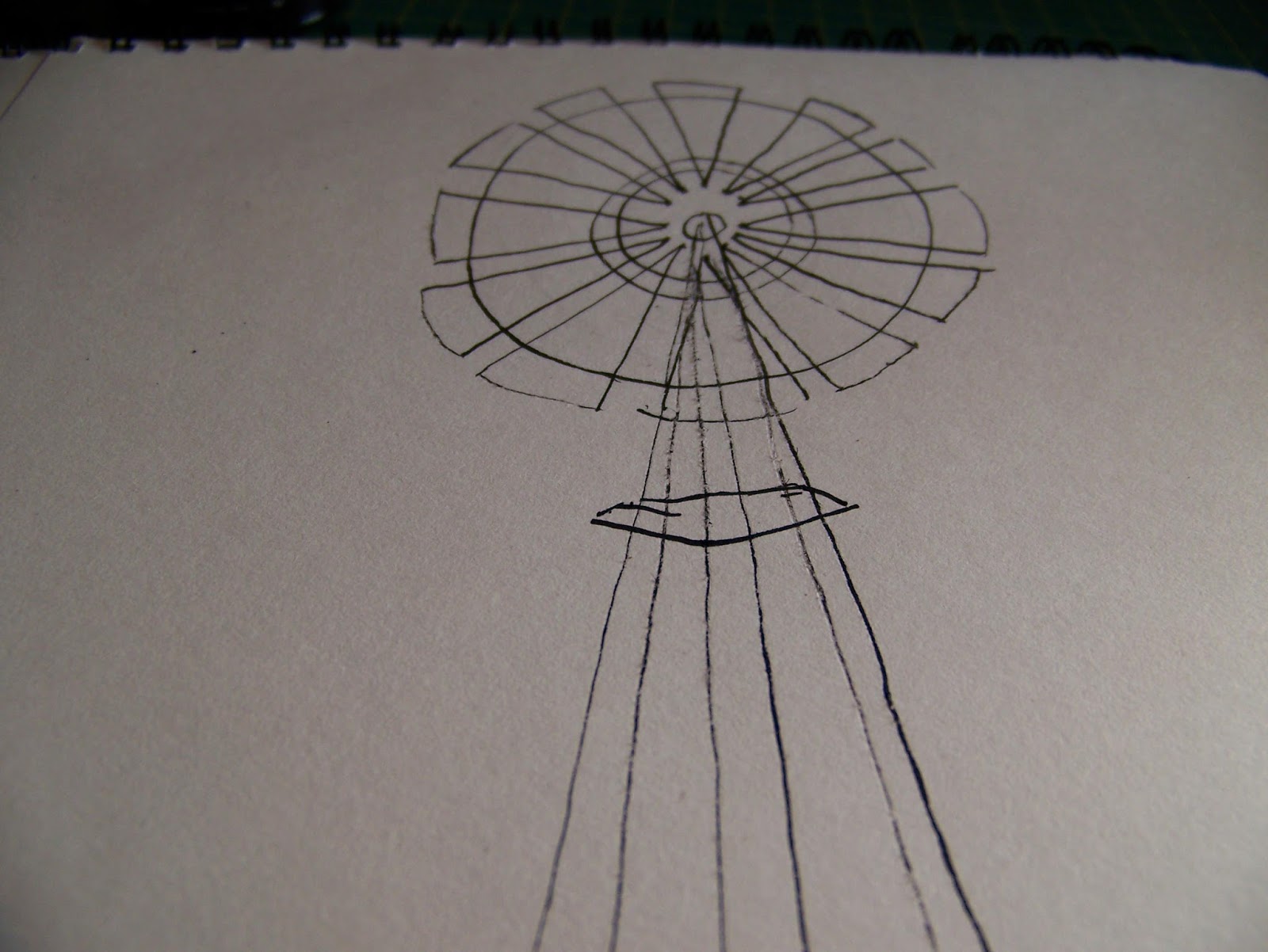 A Pretty Talent Blog: How to draw an uncomplicated wind-pump