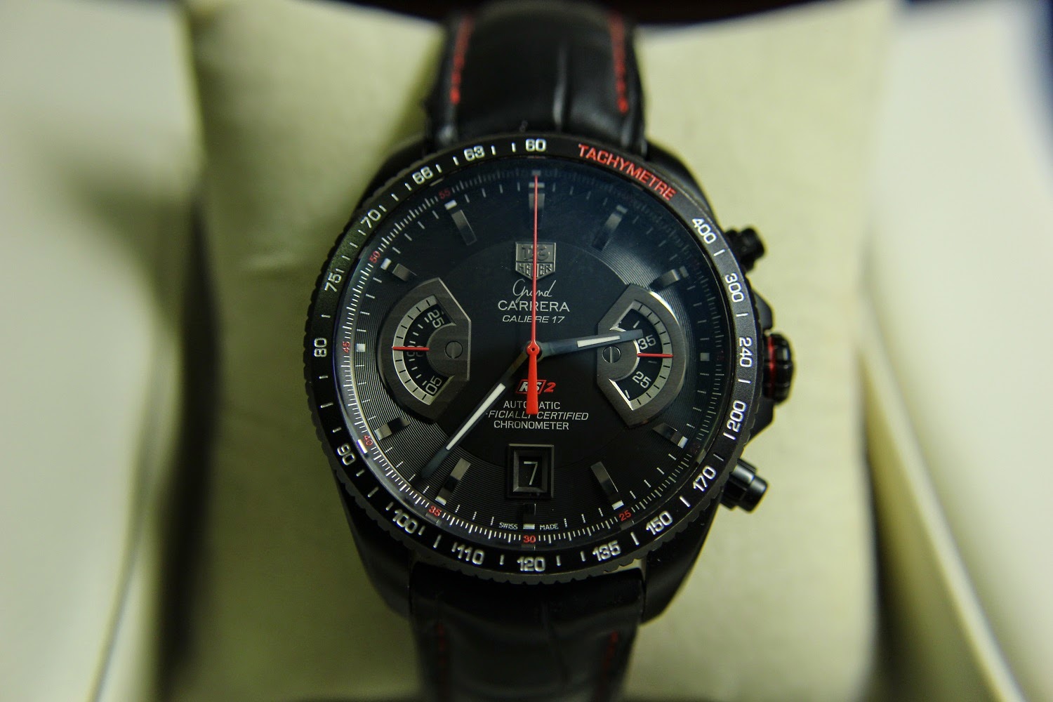 JAM TANGAN TAG HEUER GRAND CARRERA CALIBRE 17 RS2 TITANIUM BLACK PVD ...