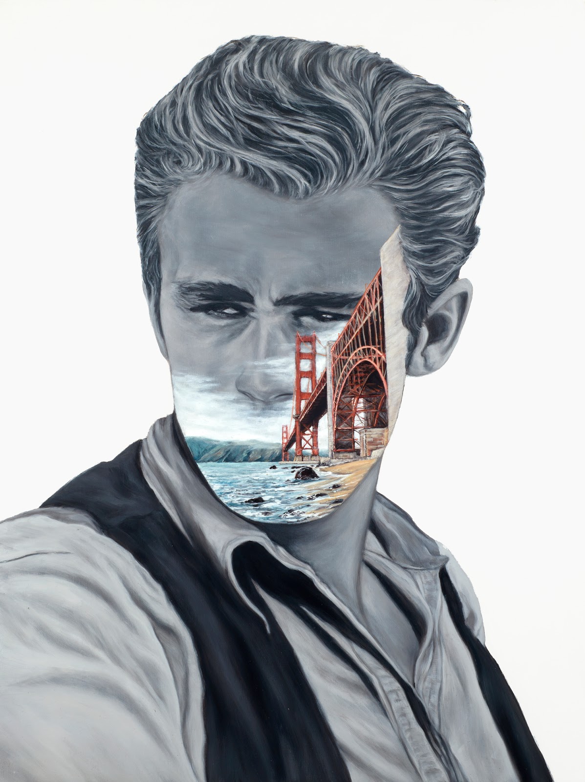 Beau B. Frank ~ Surreal Juxtaposition of Landscapes and Portraits ...