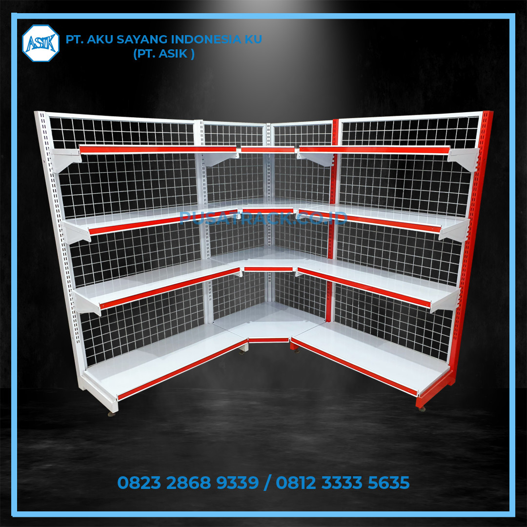 Rak Sudut Siku Luar - Pabrik Rak Minimarket Indonesia