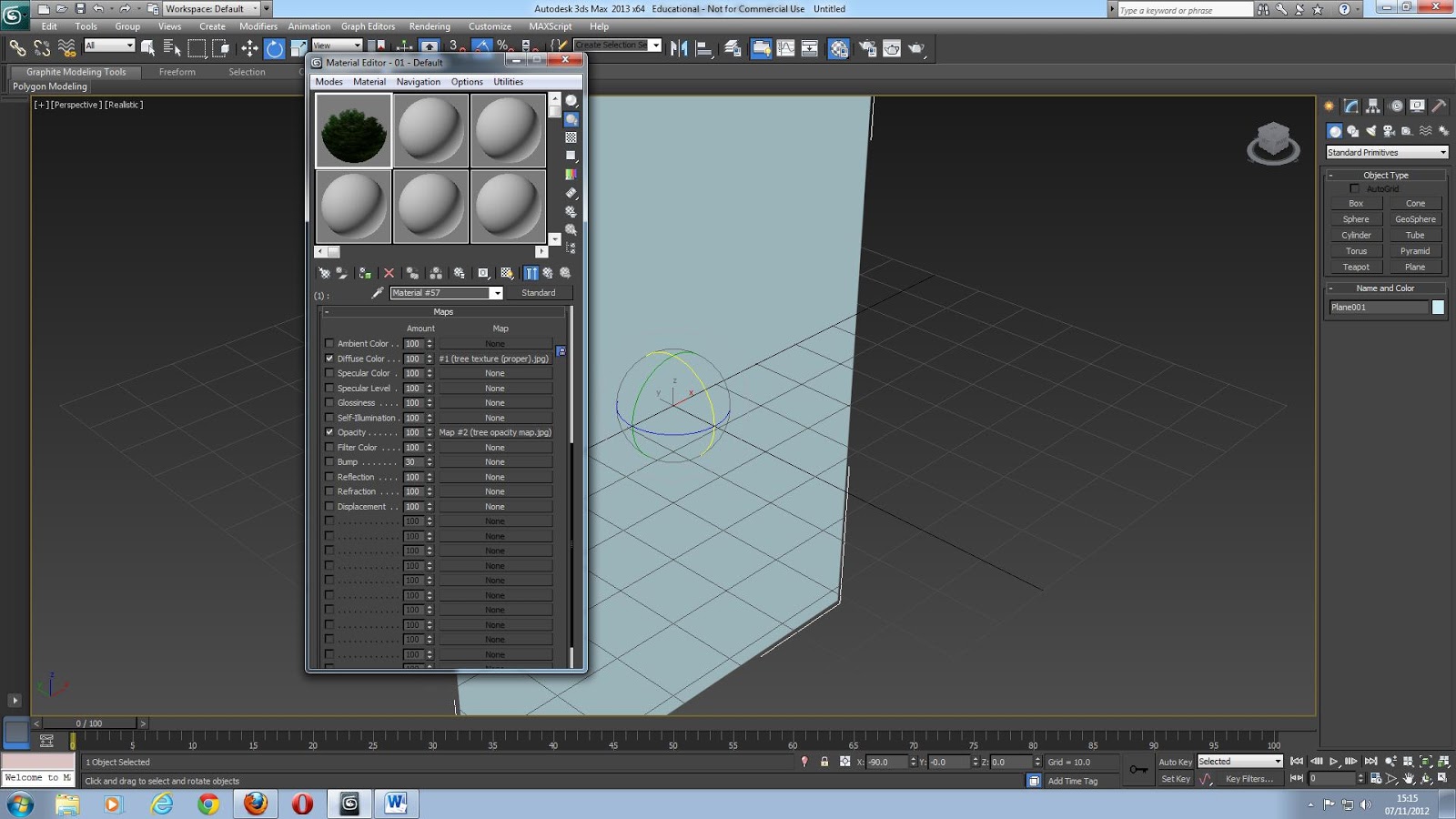 Design For Games FD- 3D Modelling: Tree- Using an Opacity Map