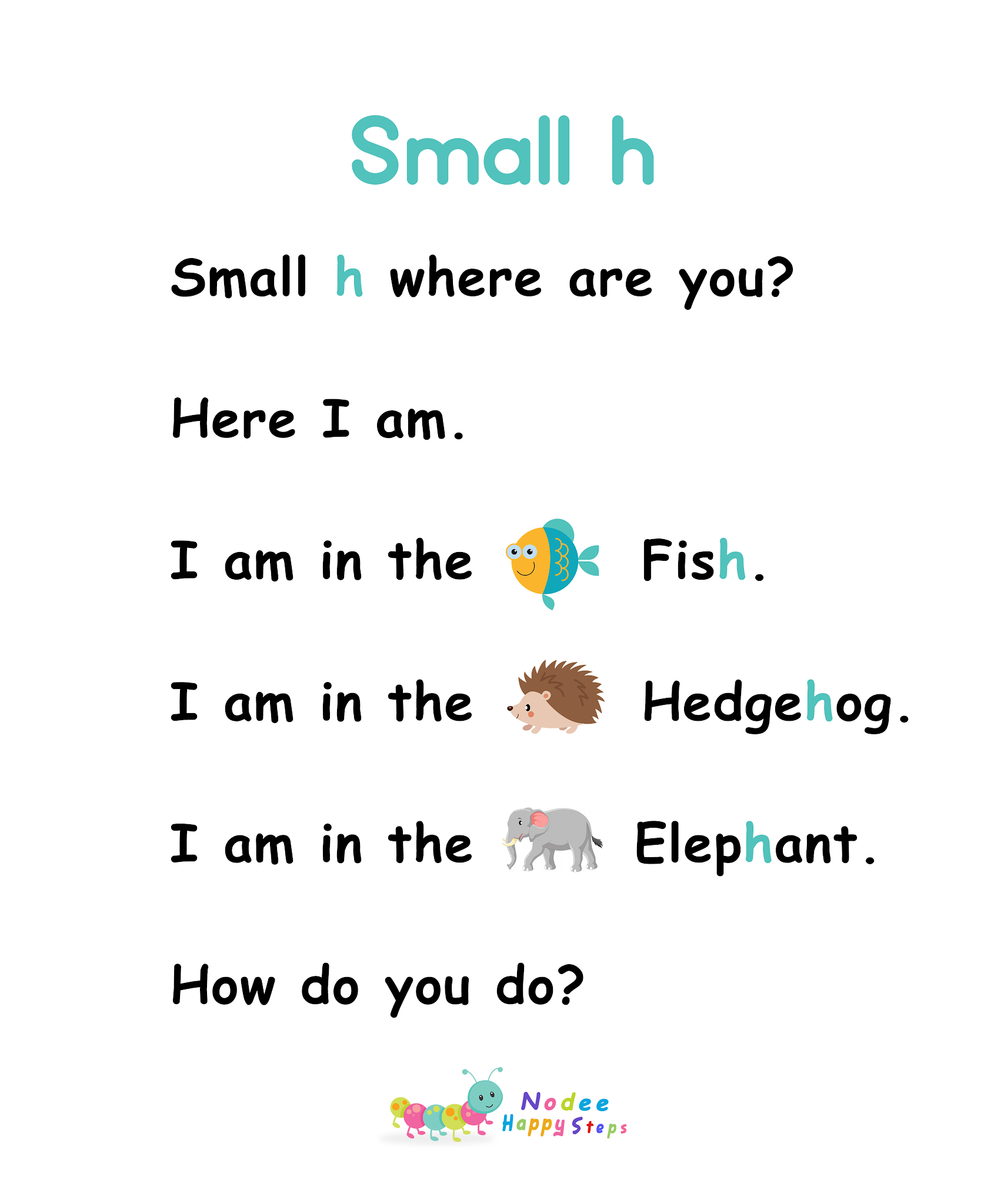 Letter H 'Uppercase-Lowercase' - Alphabet Stories - Reading ...