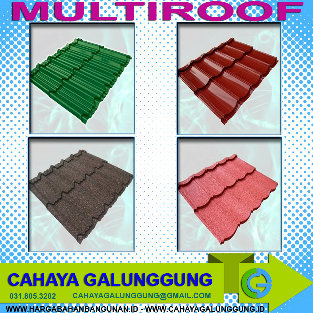 Harga Genteng Metal Multiroof Terbaru 2019 | HARGA ATAP 2020,GALVALUME ...