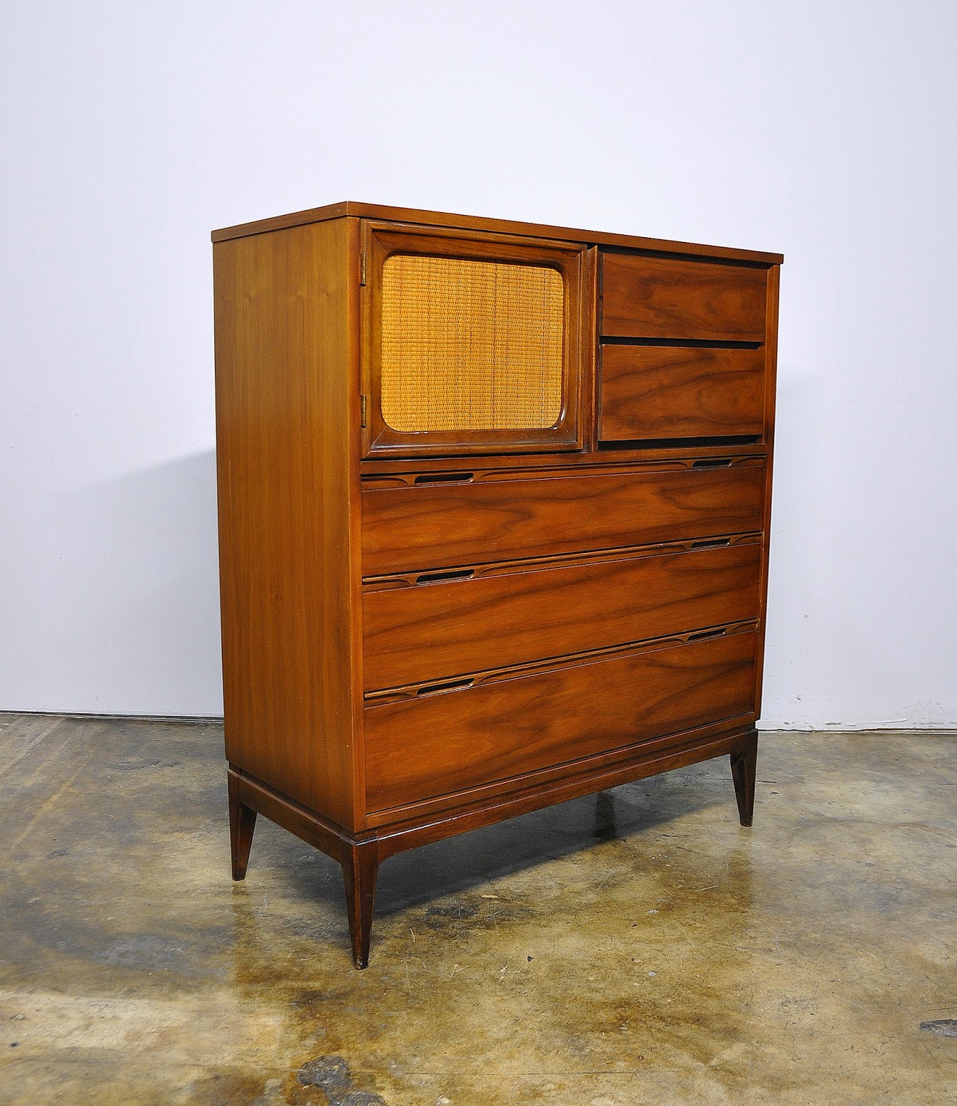 SELECT MODERN: Mid Century Highboy or Gentleman's Chest of Drawers
