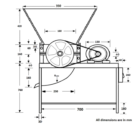 DESIGN OF ORGANIC WASTE SHREDDER MACHINE