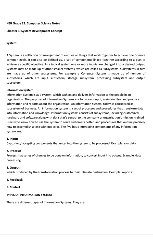 Computer Class 11 NEB notes - Questions and solutions