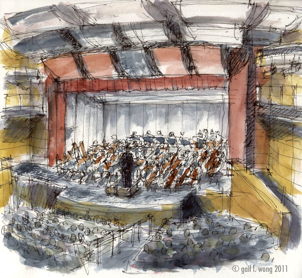Urban Sketchers Seattle: Pop's Concert @ Garfield High School