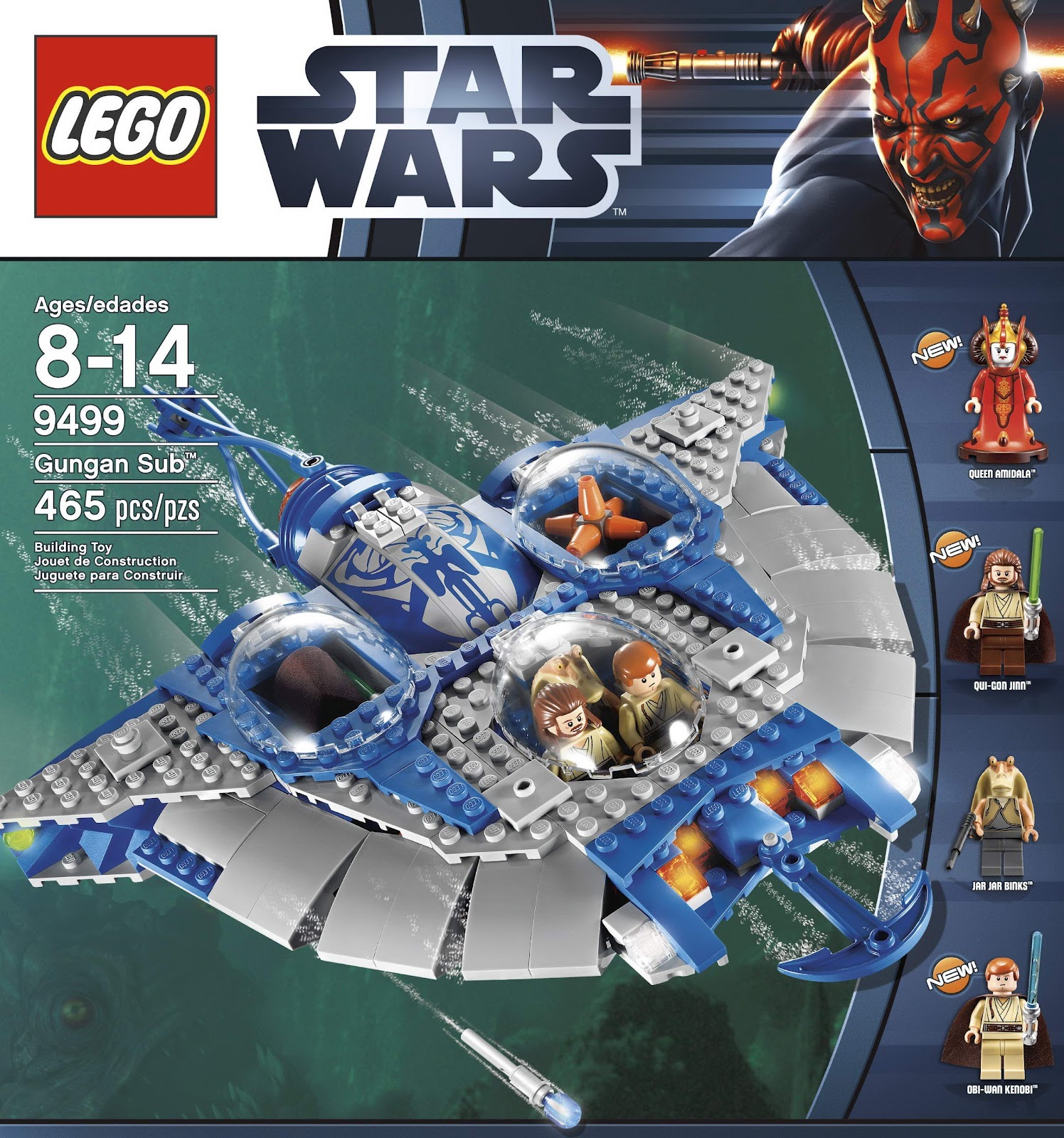 oneTWOBRICK.com: set database: LEGO 9499 gungan sub