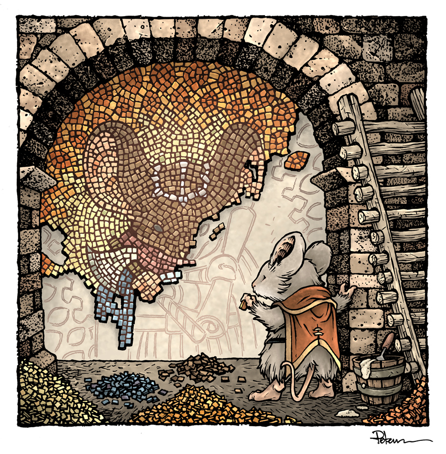 David Petersen's Blog: Mouse Guard Mosaic Maker Process