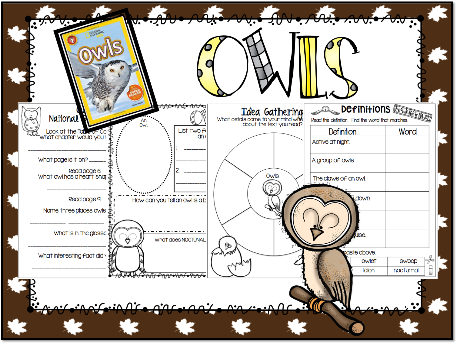 1st Grade Hip Hip Hooray!: "Owl" bet you will love this packet on OWLS!
