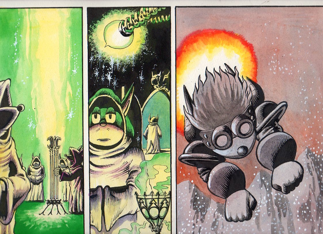 keith Page uk comics artist: Sparkster the Rocket Knight