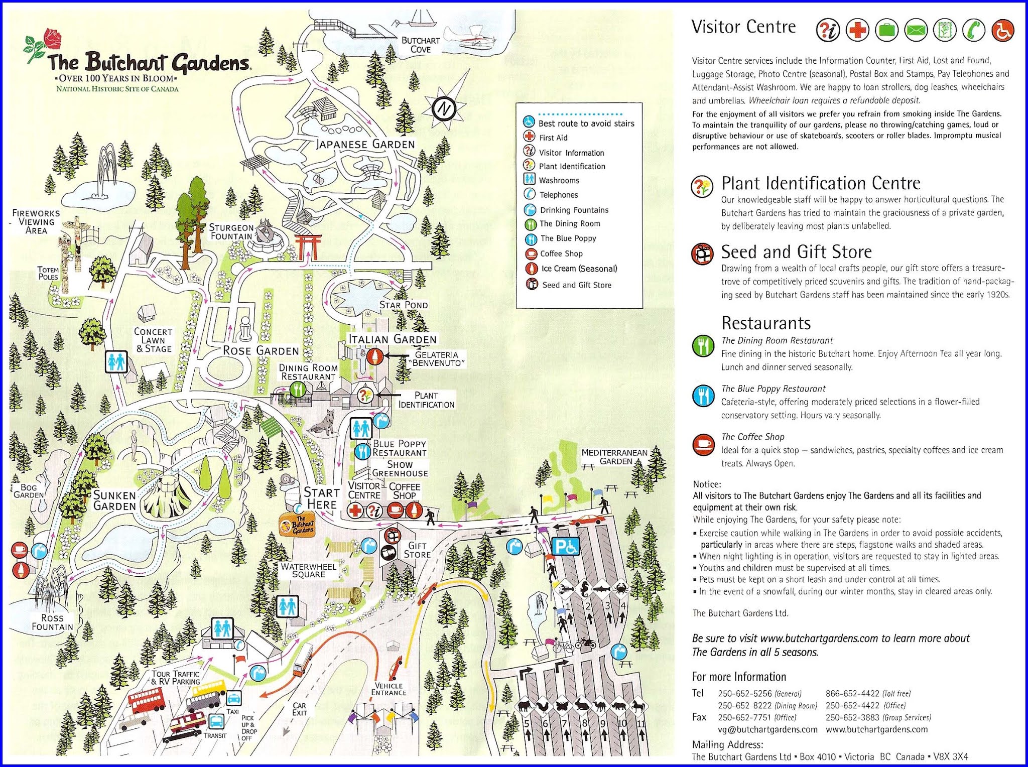 Butchart Gardens Map - Home Decor