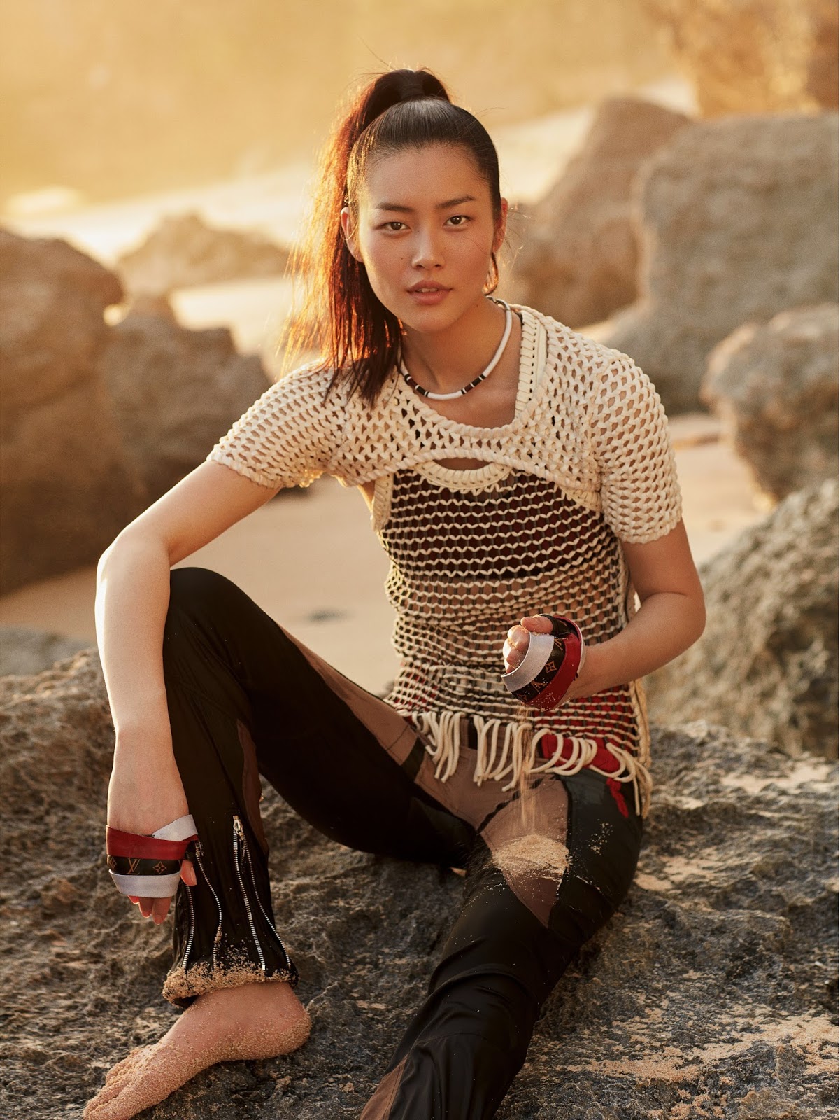 back to the 90's: liu wen by yuan gui mei for elle china march 2016 ...