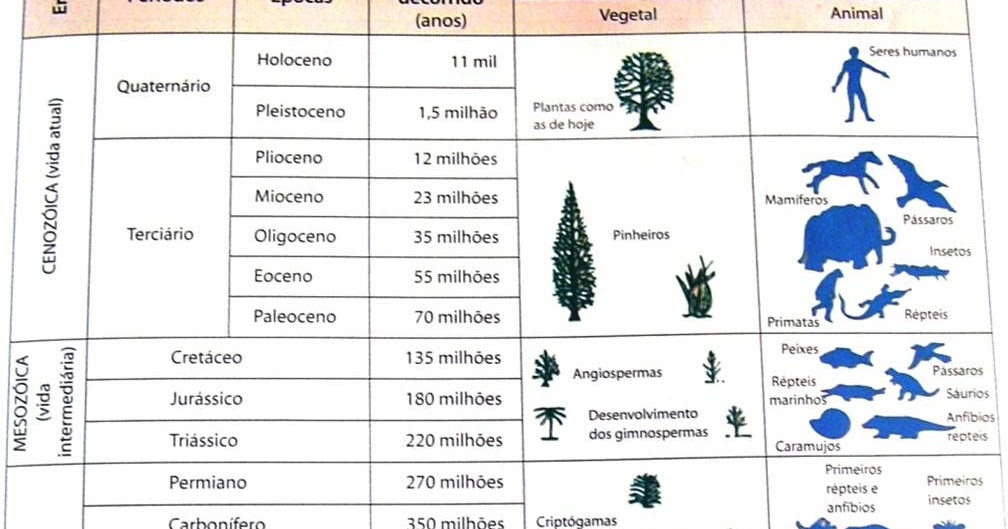 Geografizando : Eras geológicas